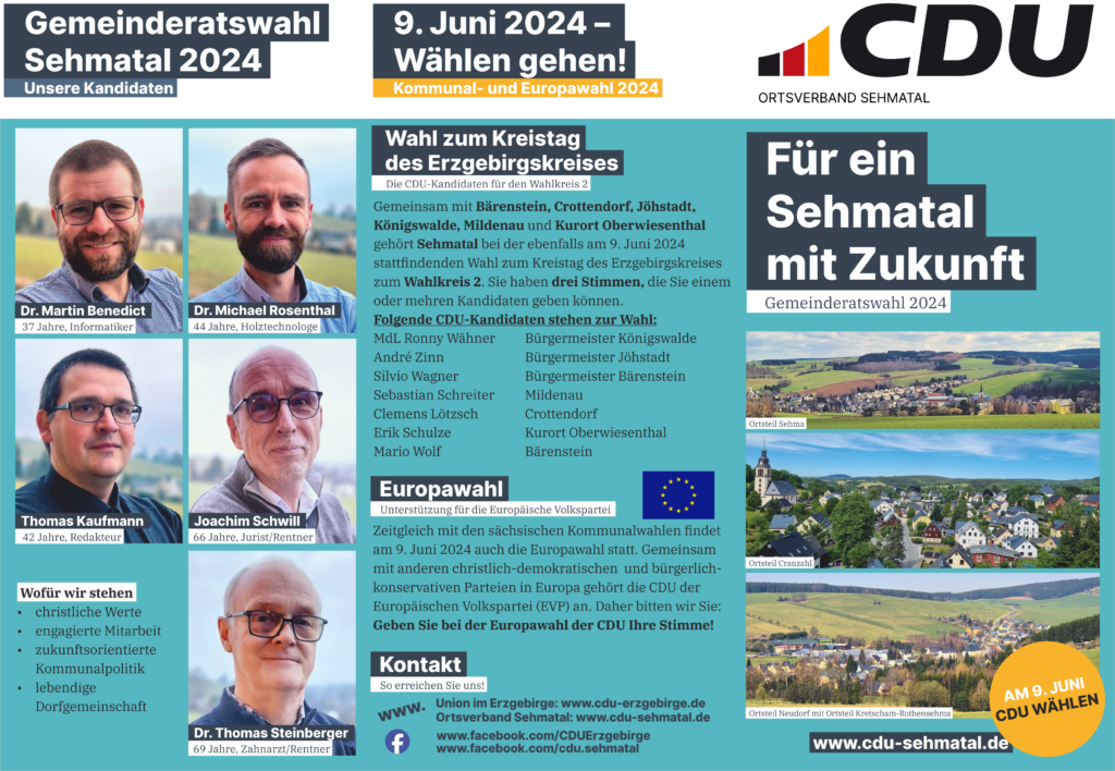 Europa- und Kommunalwahl 2024 – CDU Sehmatal
